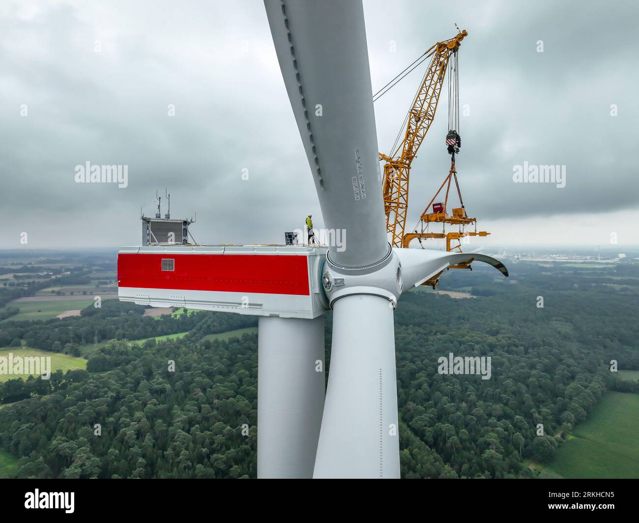 Dorsten, North Rhine-Westphalia, Germany - Construction of a wind ...