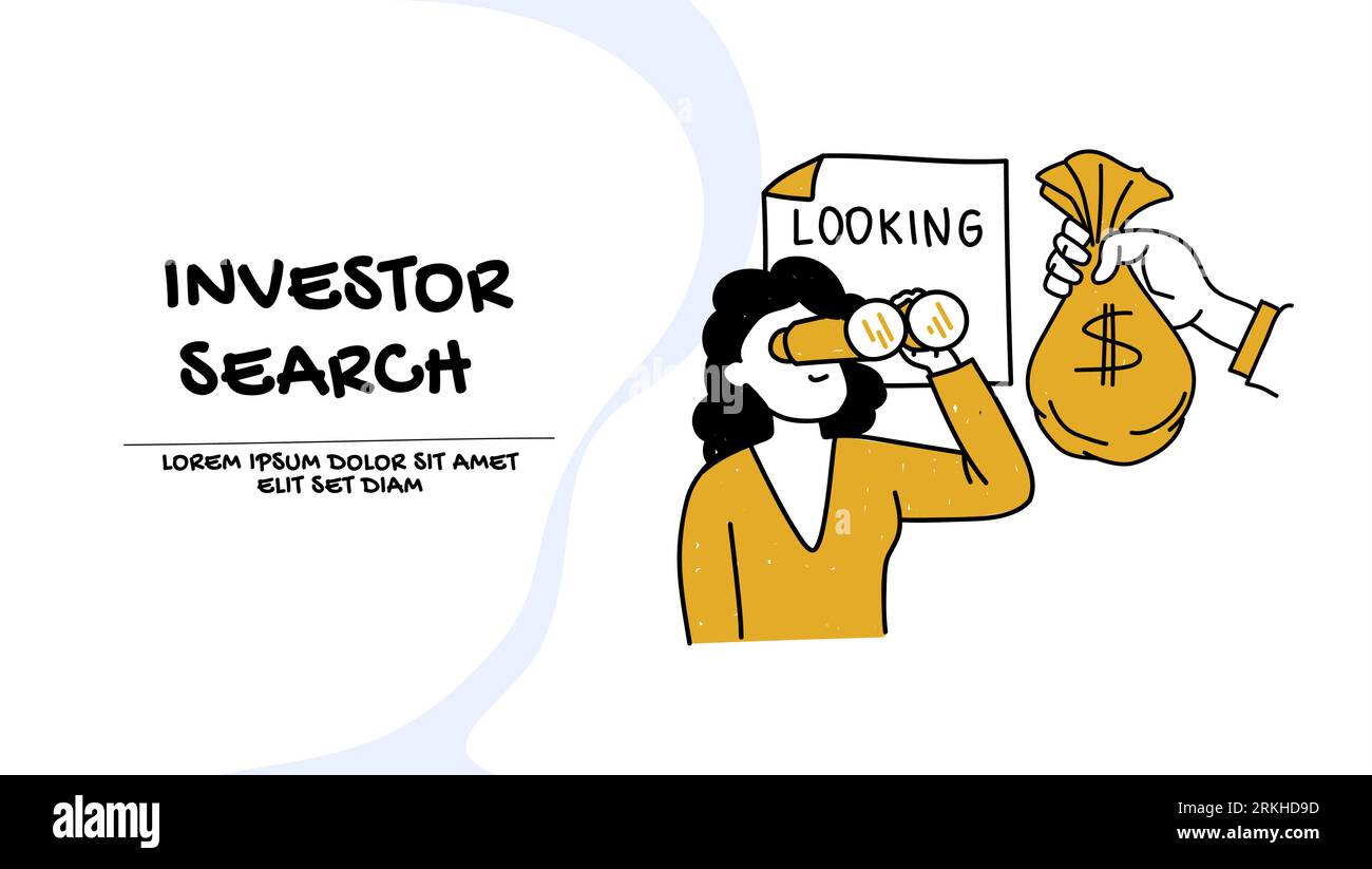 Vector of a businesswoman, a beginner entrepreneur looking for an ...