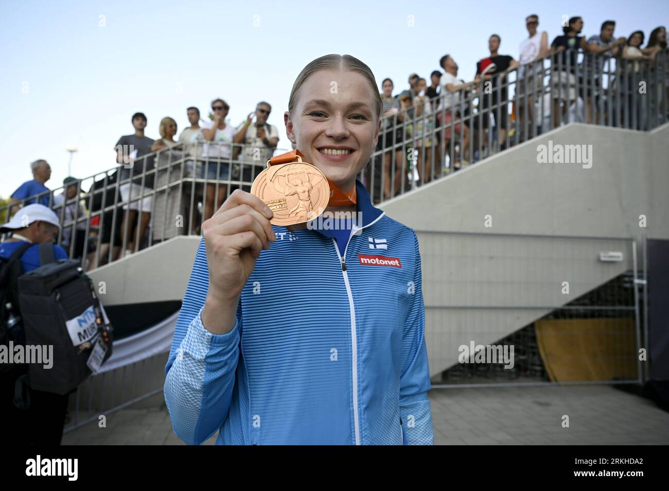 Budapest, Hungary. 24th Aug, 2023. Bronze medalist, Wilma Murto of ...