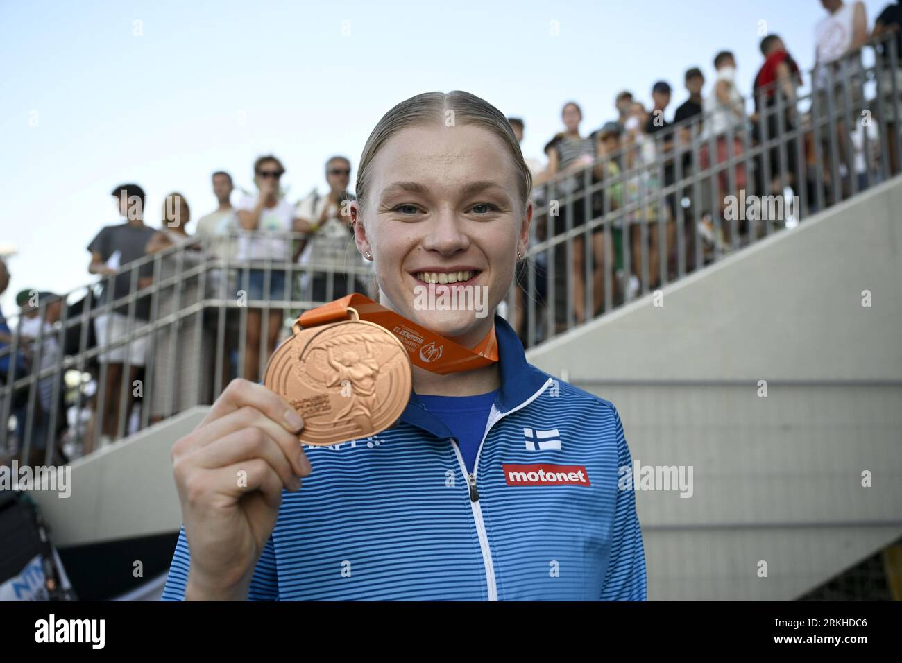 Budapest, Hungary. 24th Aug, 2023. Bronze medalist, Wilma Murto of ...