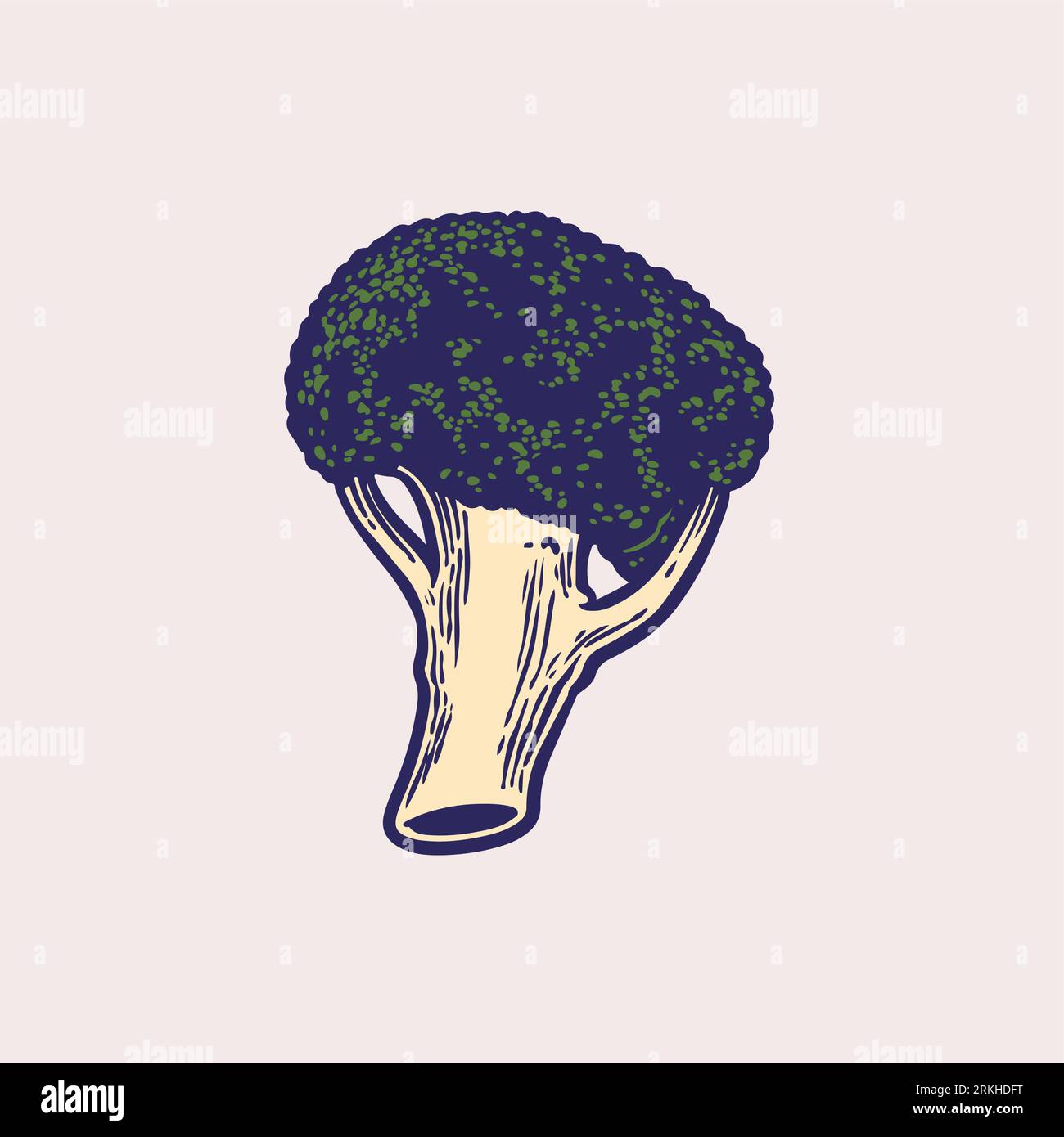 Hand drawing sketch of broccoli vintage engraving. Eco foods concept ...
