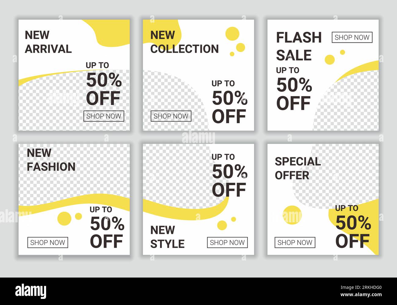 Fashion sale social media post design template Bundle. Editable post ...