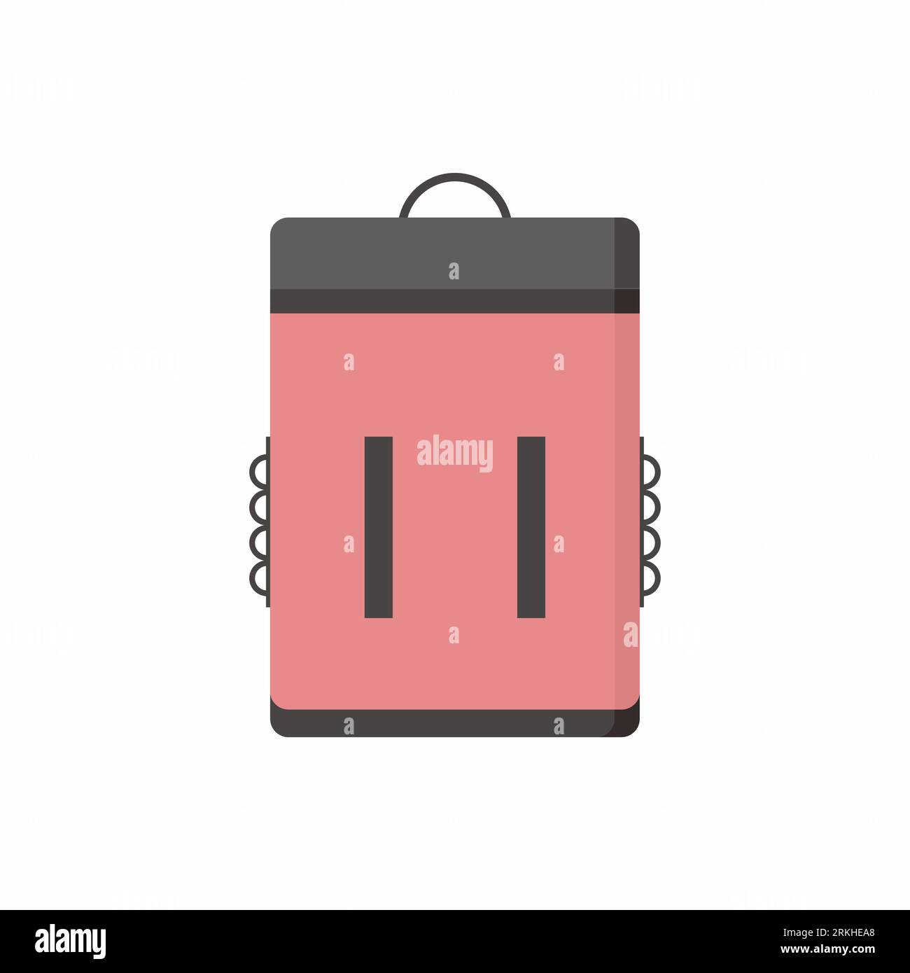 Portable cooler backpack icons isolated on white background. Picnic bag ...