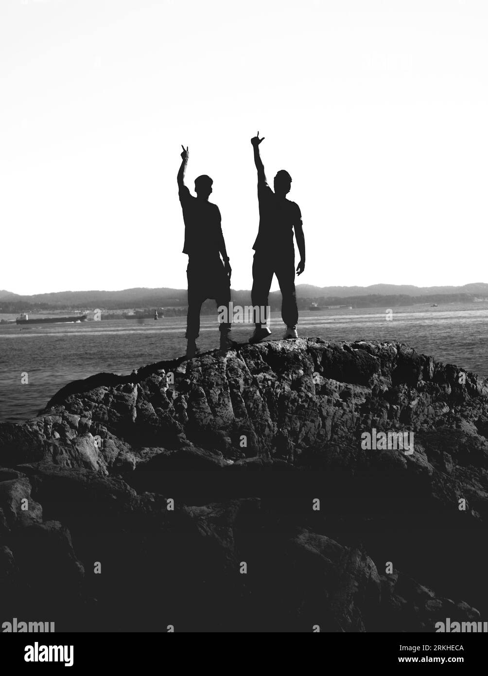 Two calm men in Black and White Stock Photos & Images - Alamy