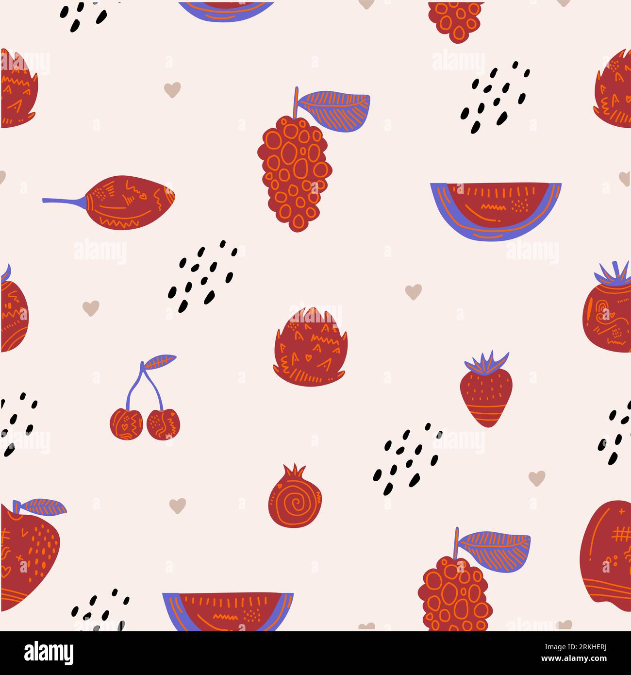 Grape cute red cartoon Stock Vector Images - Alamy