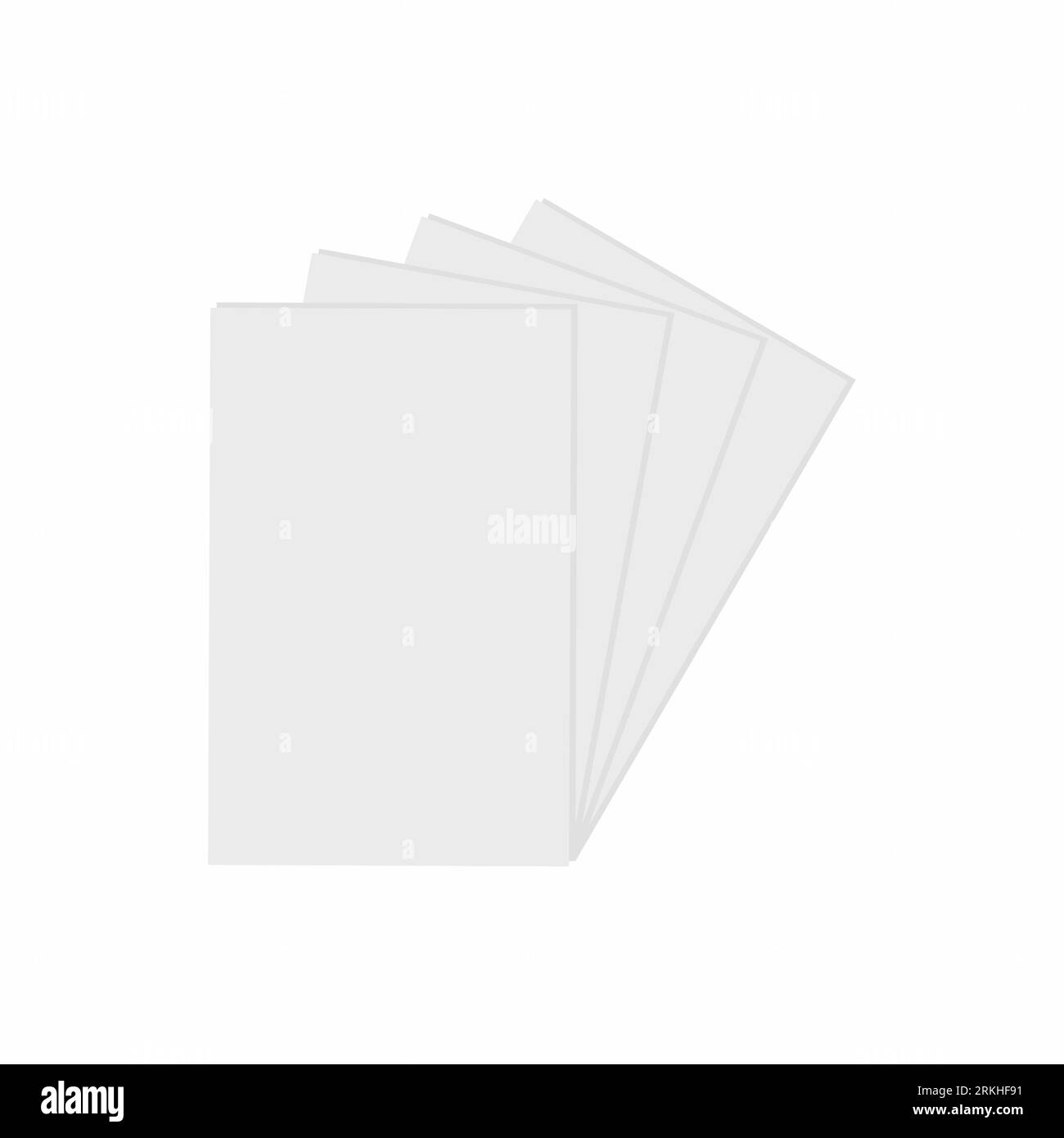 Blank paper icon in flat design isolated on white background. Stack of ...