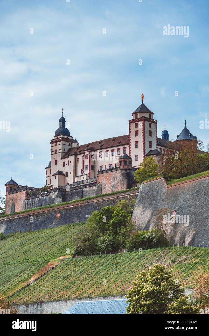 An idyllic landscape of Wurzburg, Bavaria, Germany featuring a majestic ...