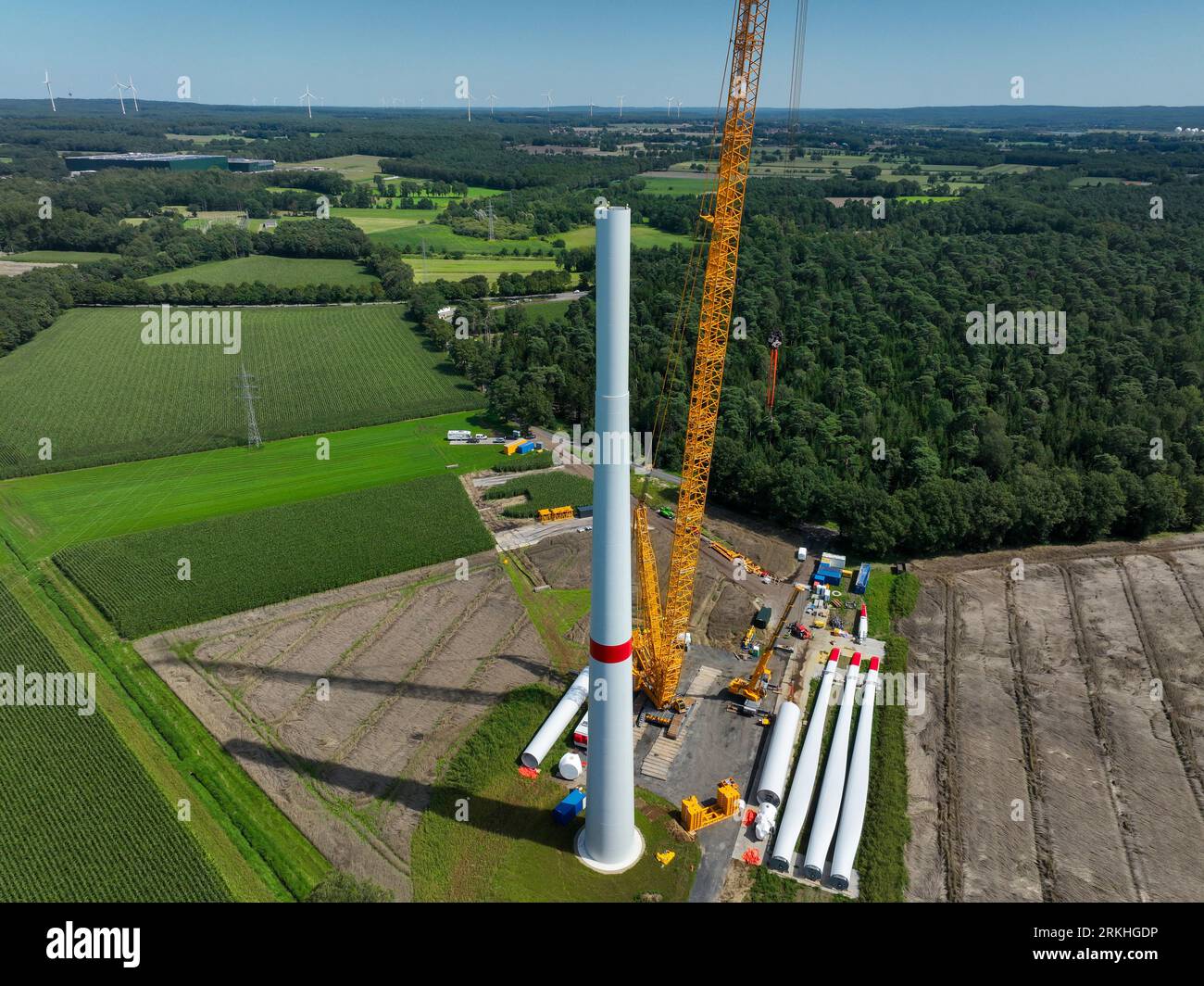 Dorsten, North Rhine-Westphalia, Germany - Construction of a wind ...