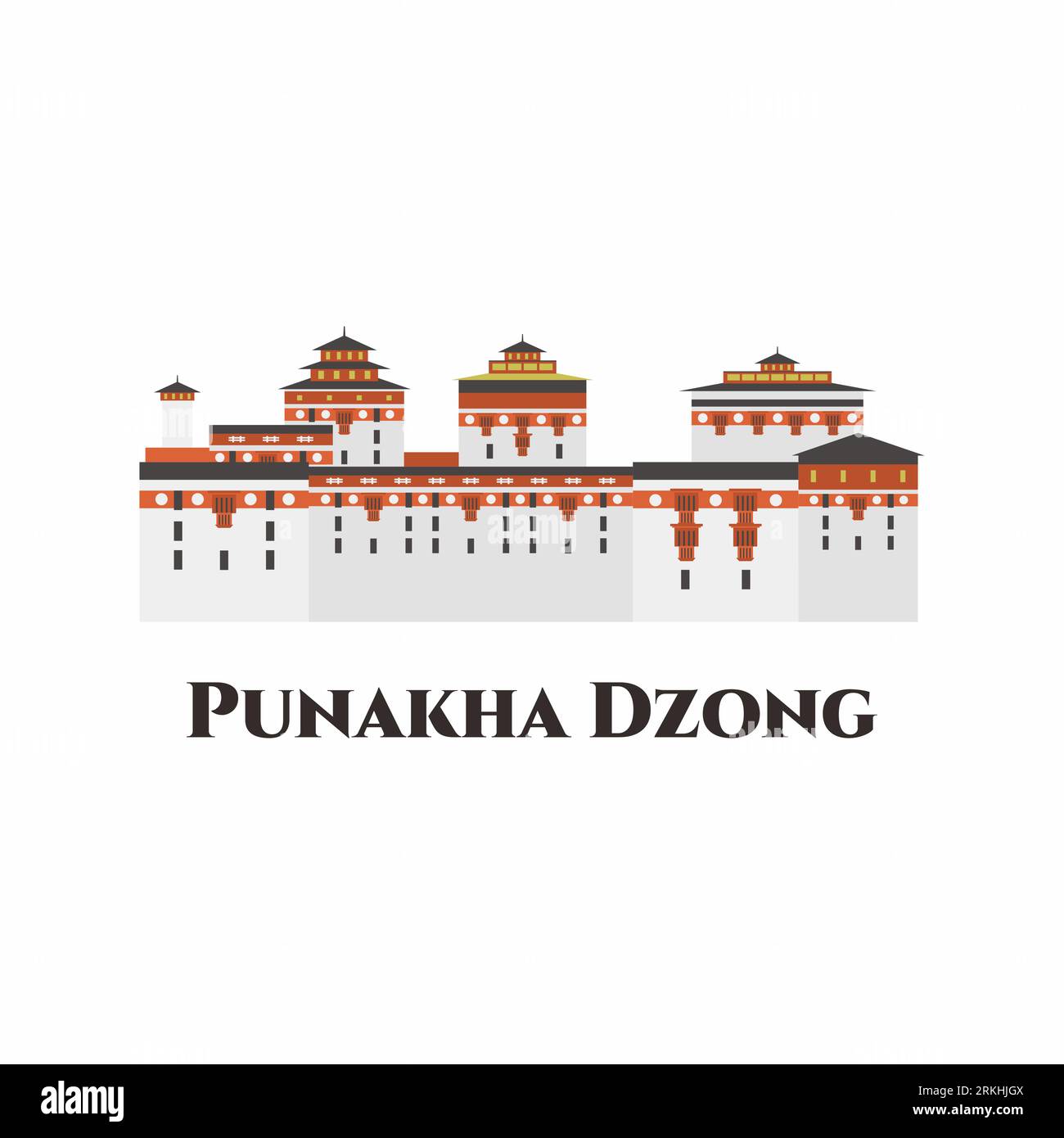 Traditional bhutanese architecture Cut Out Stock Images & Pictures - Alamy