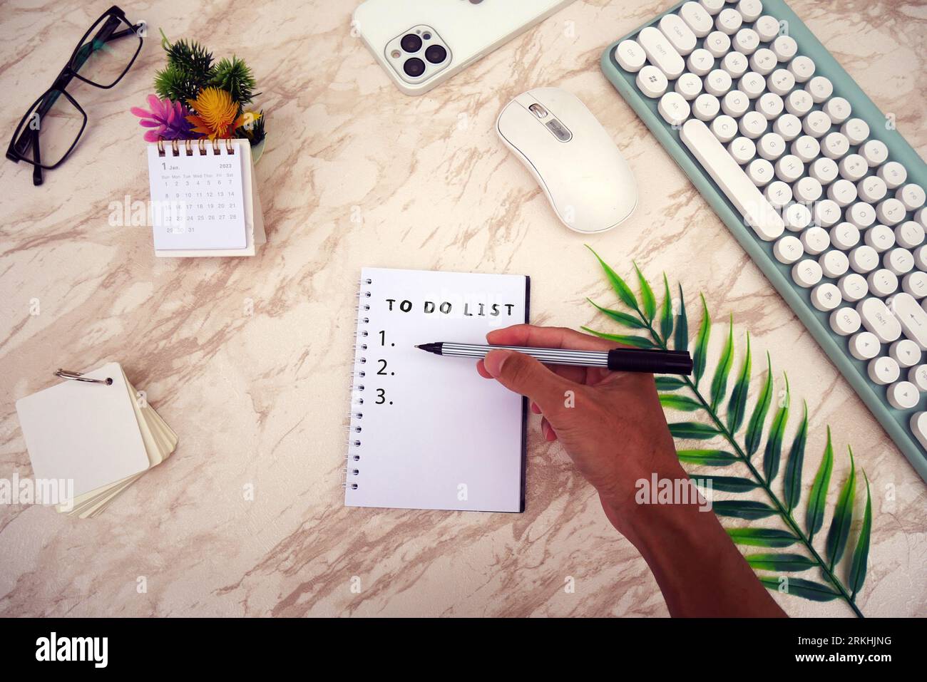 To do list in spiral notepad. Creativity and inspiration work concept ...