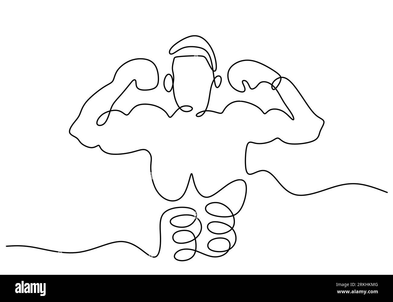 One continuous line drawing of young sporty woman boxer pose as a ...