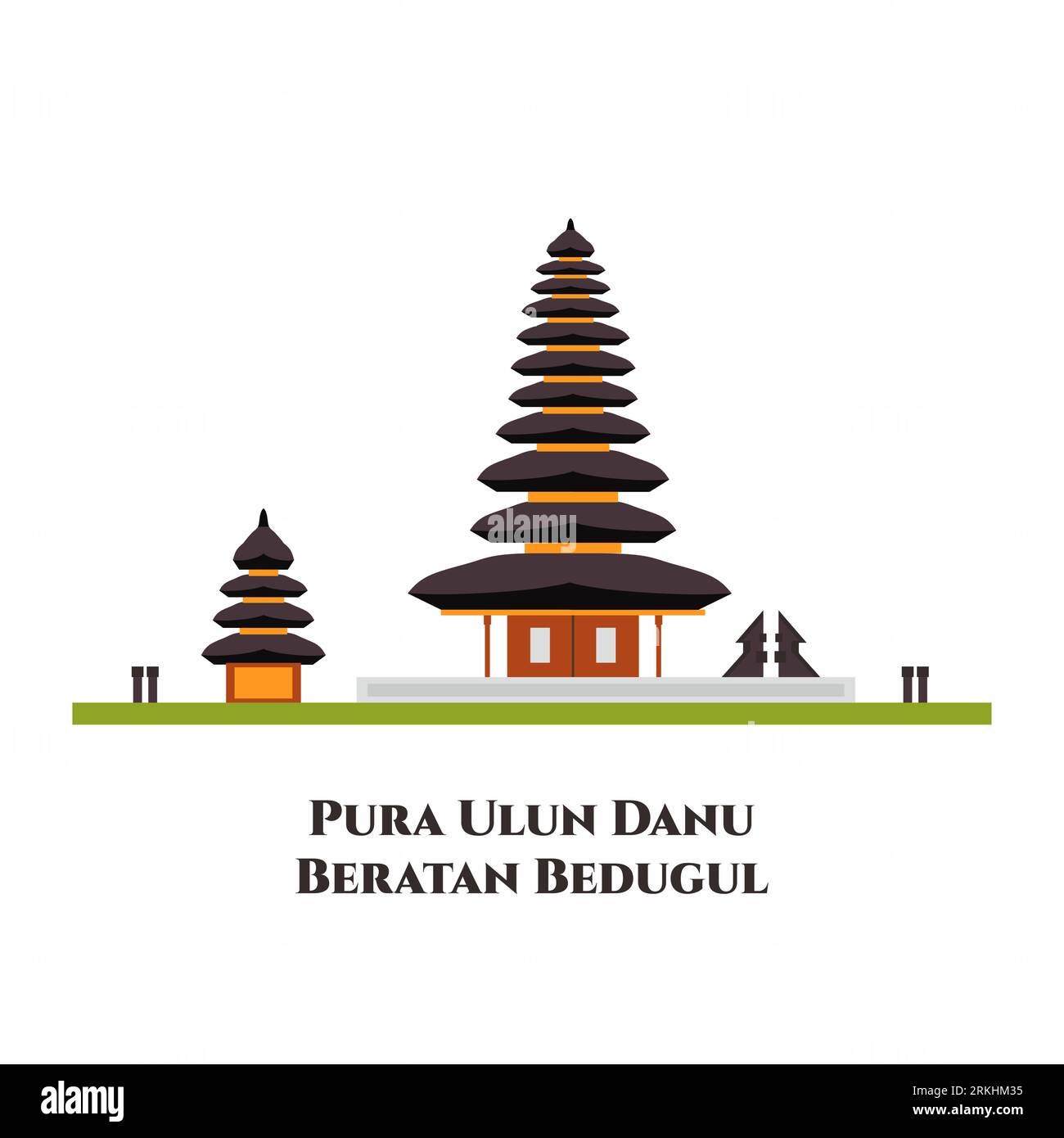 Ulun danu beratan, bali Stock Vector Images - Alamy