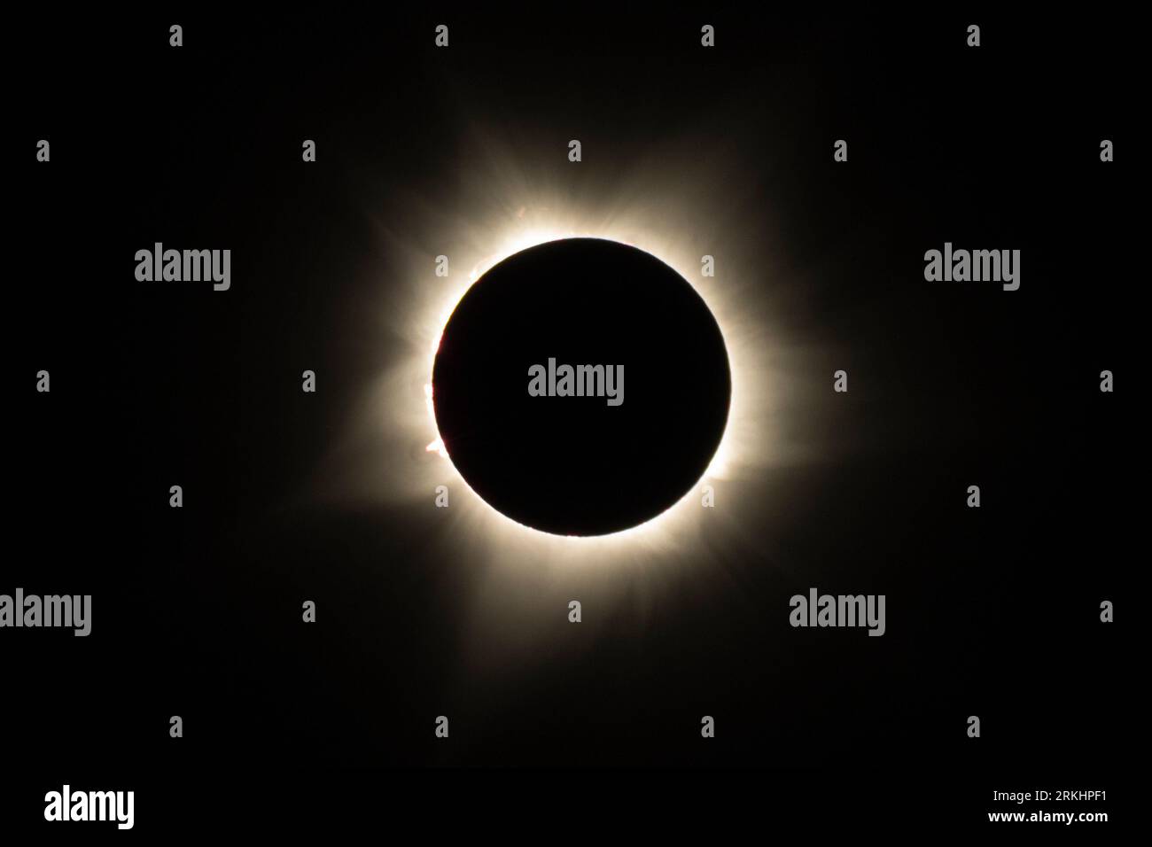 Totality during the 2023 Australian total solar eclipse in Exmouth ...