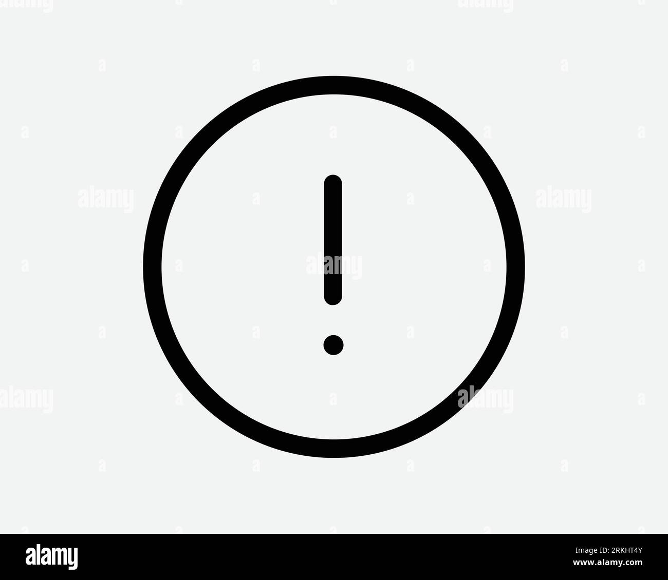 Error Round Line Icon Alert Attention Problem Danger Exclamation Mark