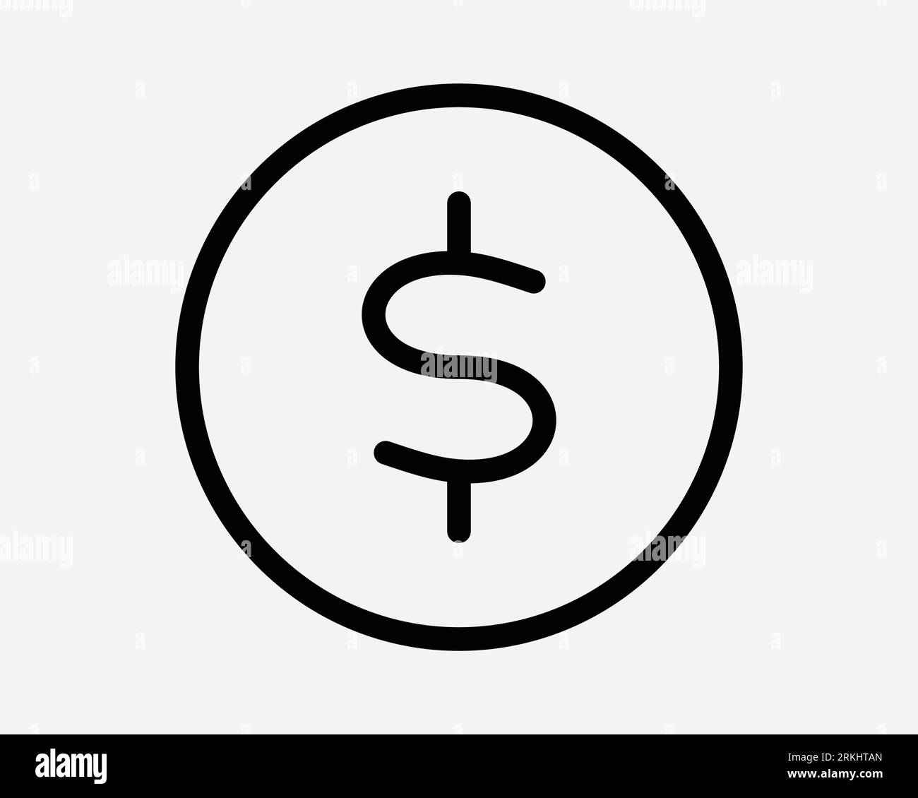 Money Round Line Icon Dollar Sign Button Circle Circular Coin Wealth ... Money Round Line Icon Dollar Sign Button Circle Circular Coin Wealth ...