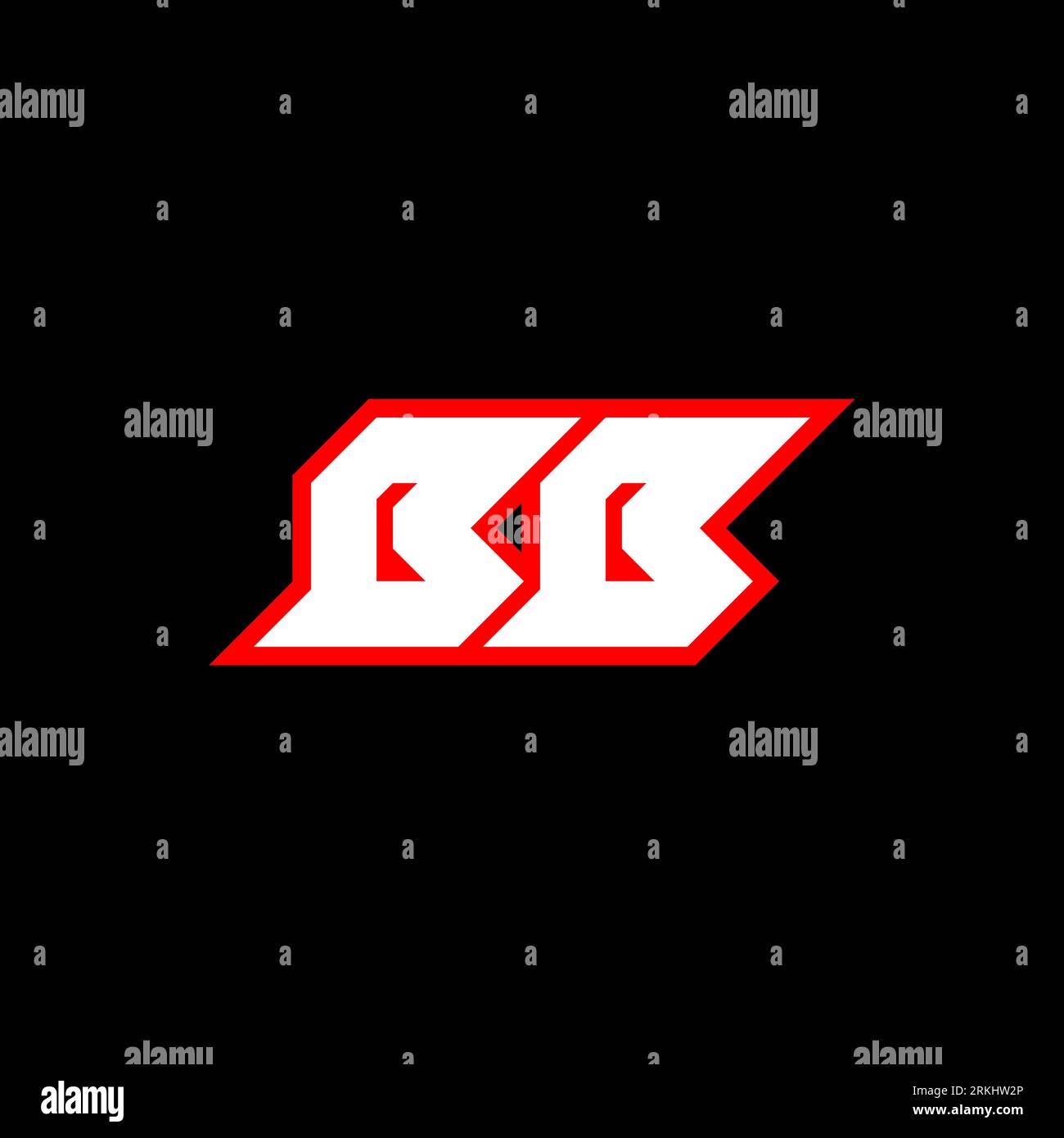 BB logo design, initial BB letter design with sci-fi style. BB logo for ...