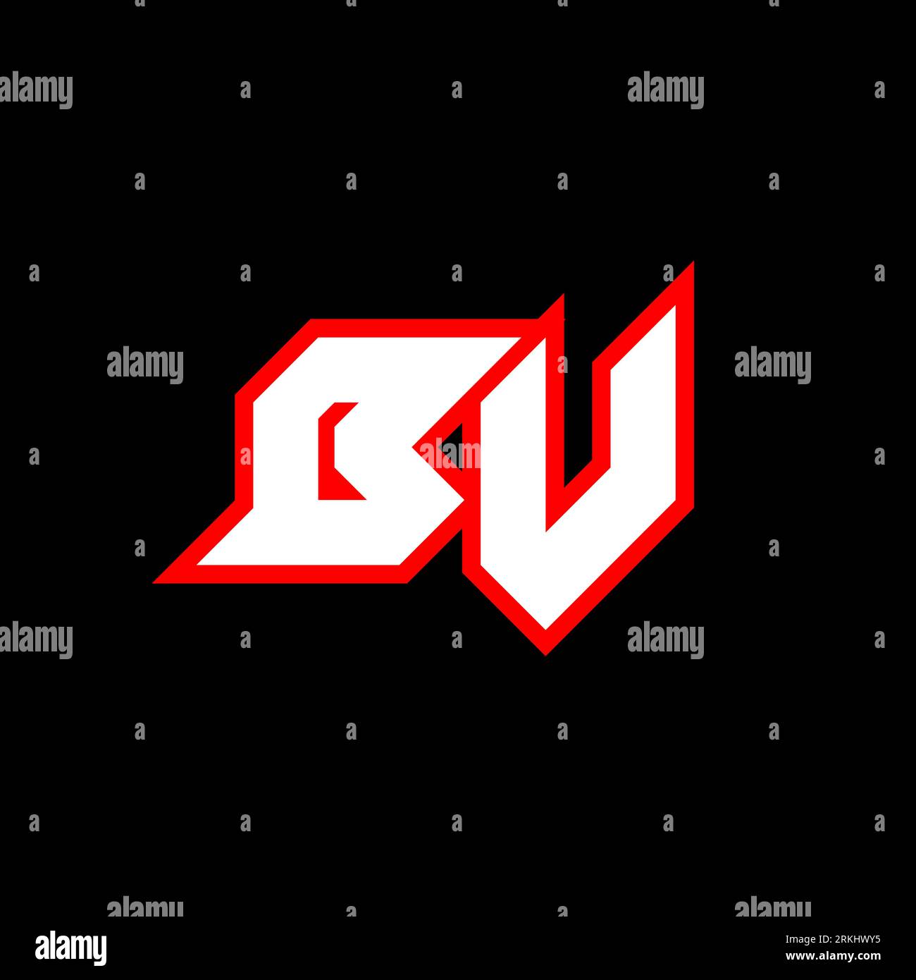 BV logo design, initial BV letter design with sci-fi style. BV logo for ...