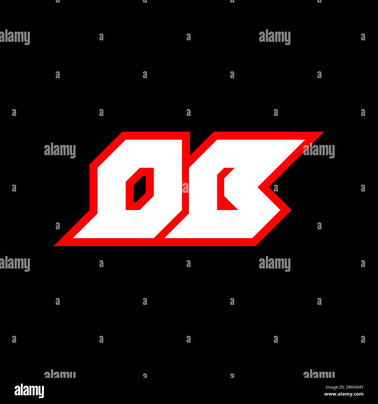 DB logo design, initial DB letter design with sci-fi style. DB logo for ...