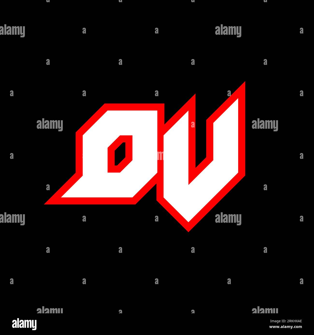 DV logo design, initial DV letter design with sci-fi style. DV logo for ...