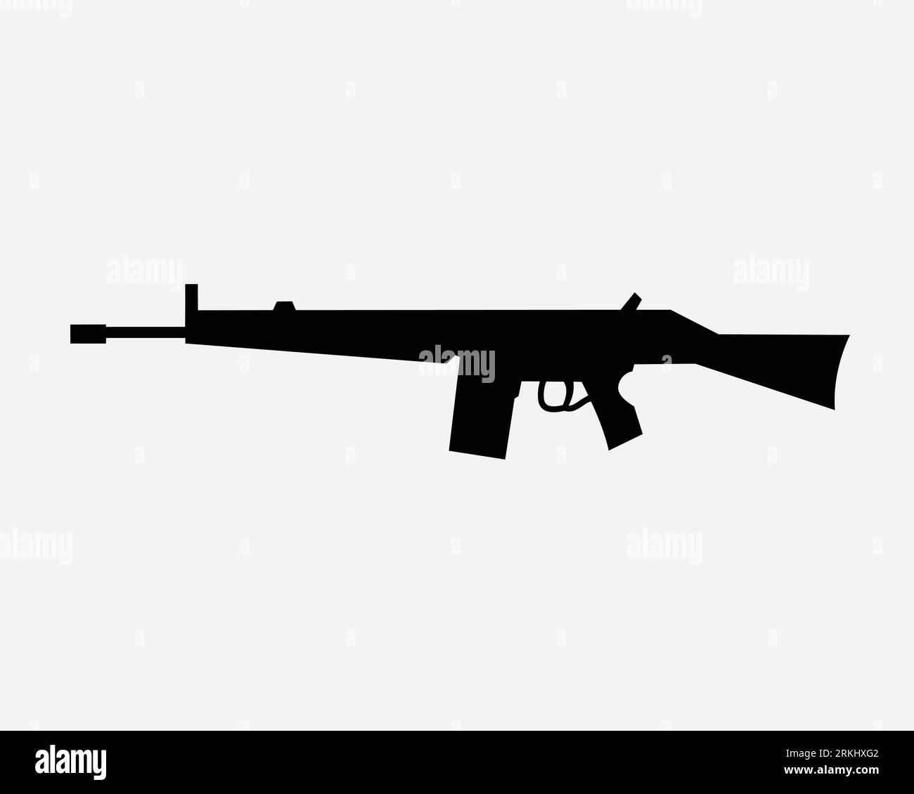 Rifle Gun Icon War Warfare Automatic Fire Assault Weapon Military War ...