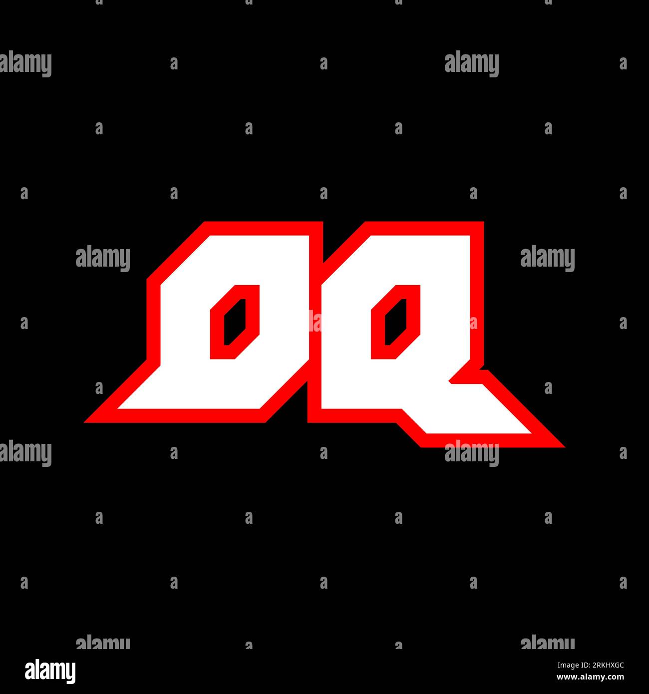 DQ logo design, initial DQ letter design with sci-fi style. DQ logo for ...