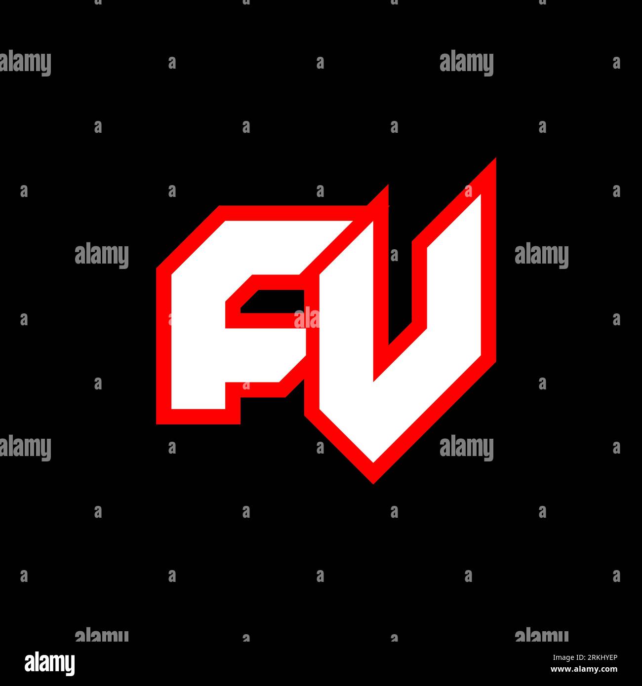 FV logo design, initial FV letter design with sci-fi style. FV logo for ...