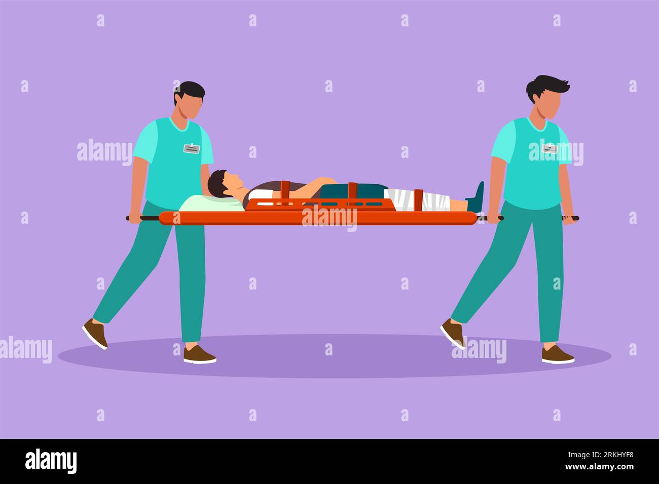 Character flat drawing ambulance emergency medical service. Medic staff ...