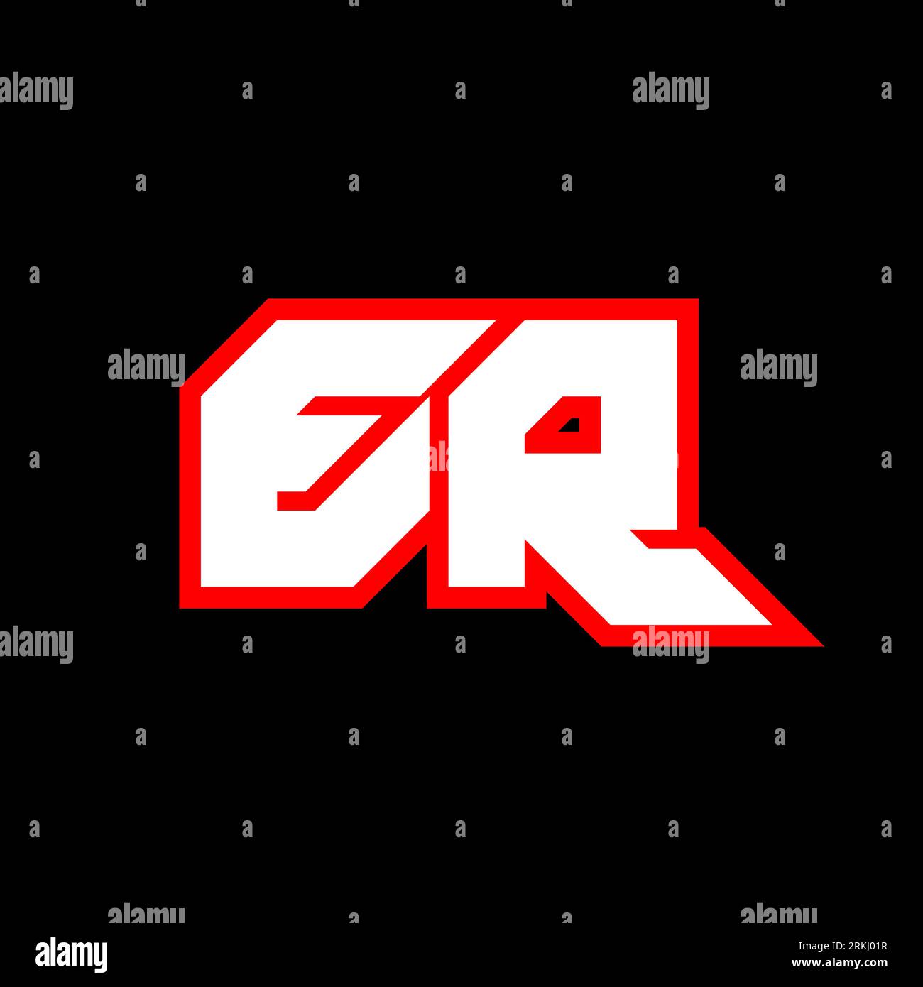 ER logo design, initial ER letter design with sci-fi style. ER logo for ...