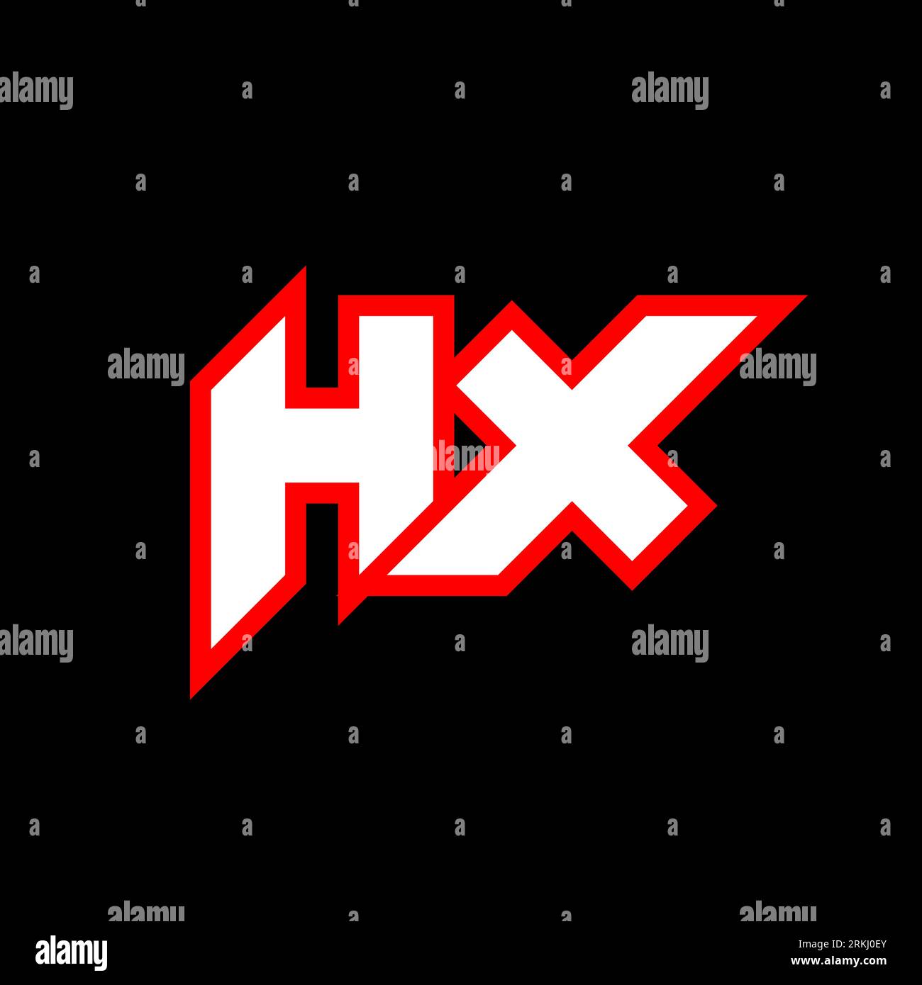 HX logo design, initial HX letter design with sci-fi style. HX logo for ...