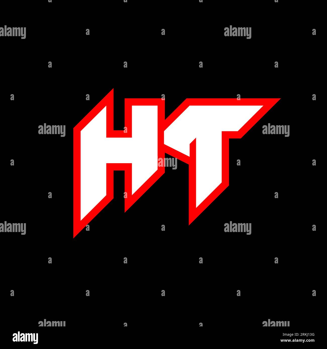 HT logo design, initial HT letter design with sci-fi style. HT logo for ...