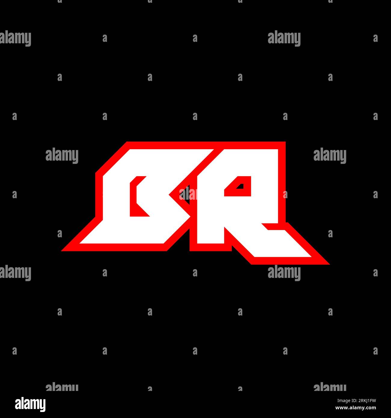 BR logo design, initial BR letter design with sci-fi style. BR logo for ...