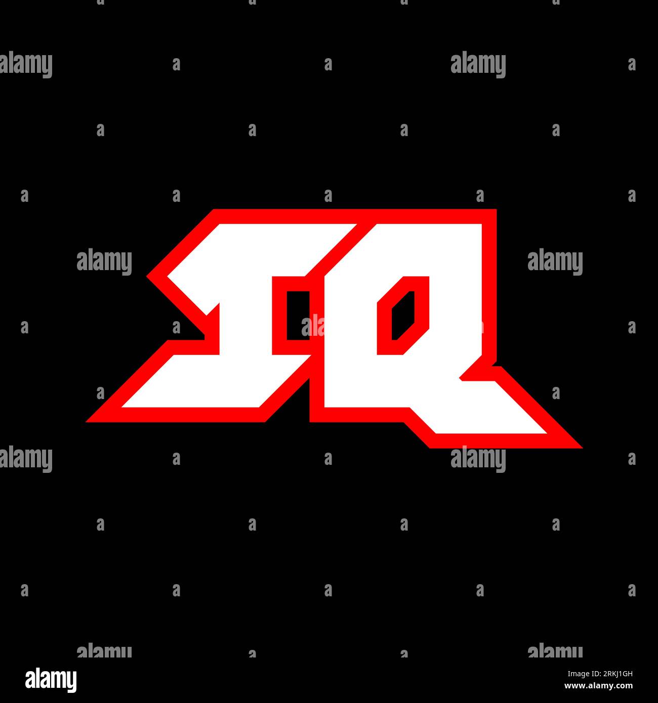 IQ logo design, initial IQ letter design with sci-fi style. IQ logo for ...