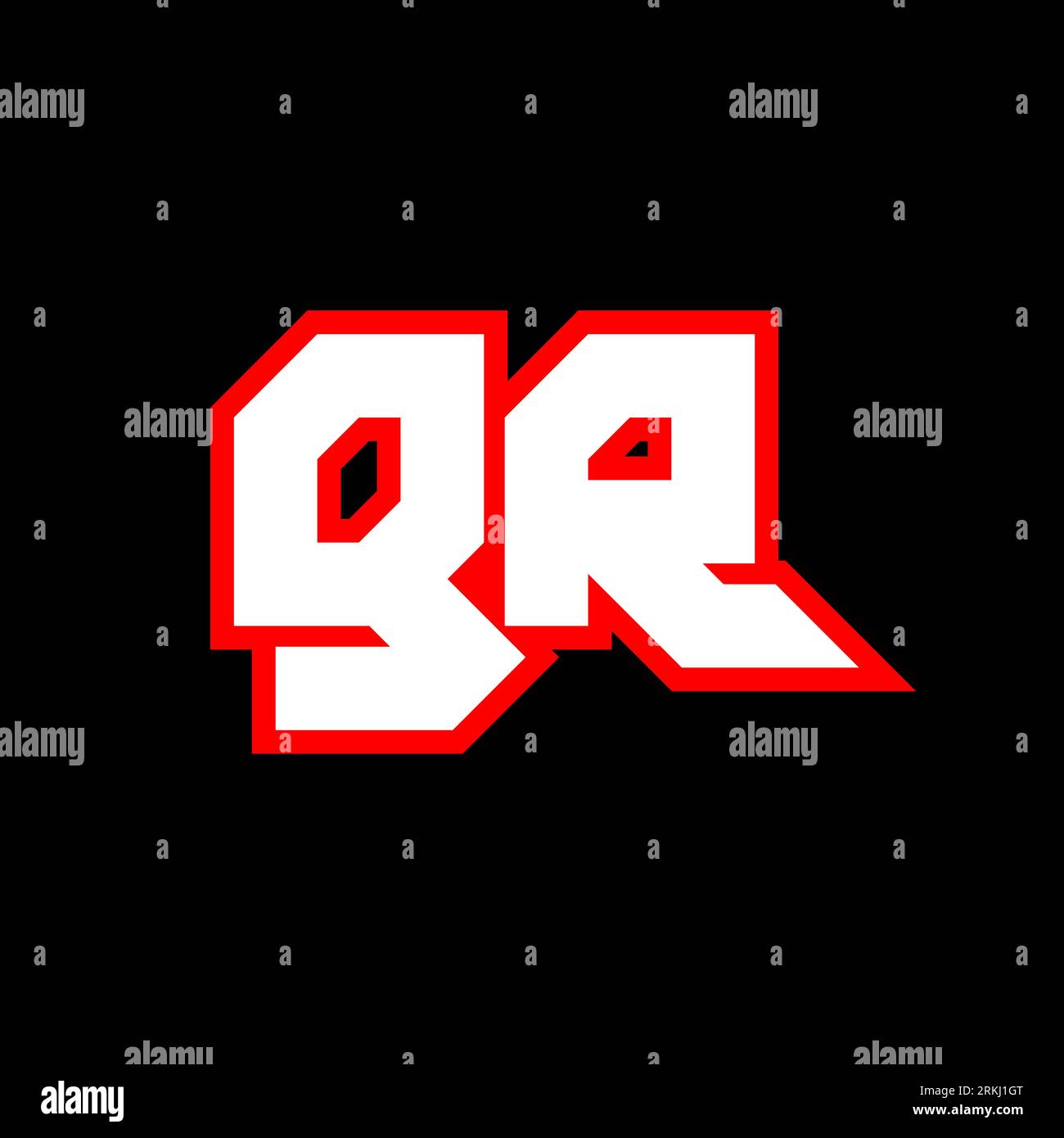 GR logo design, initial GR letter design with sci-fi style. GR logo for ...