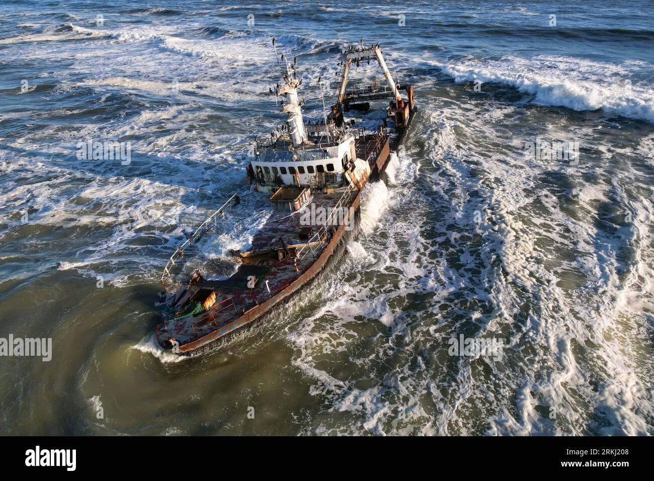 Aerial view of the shipwreck of the Zeila Stock Photo - Alamy