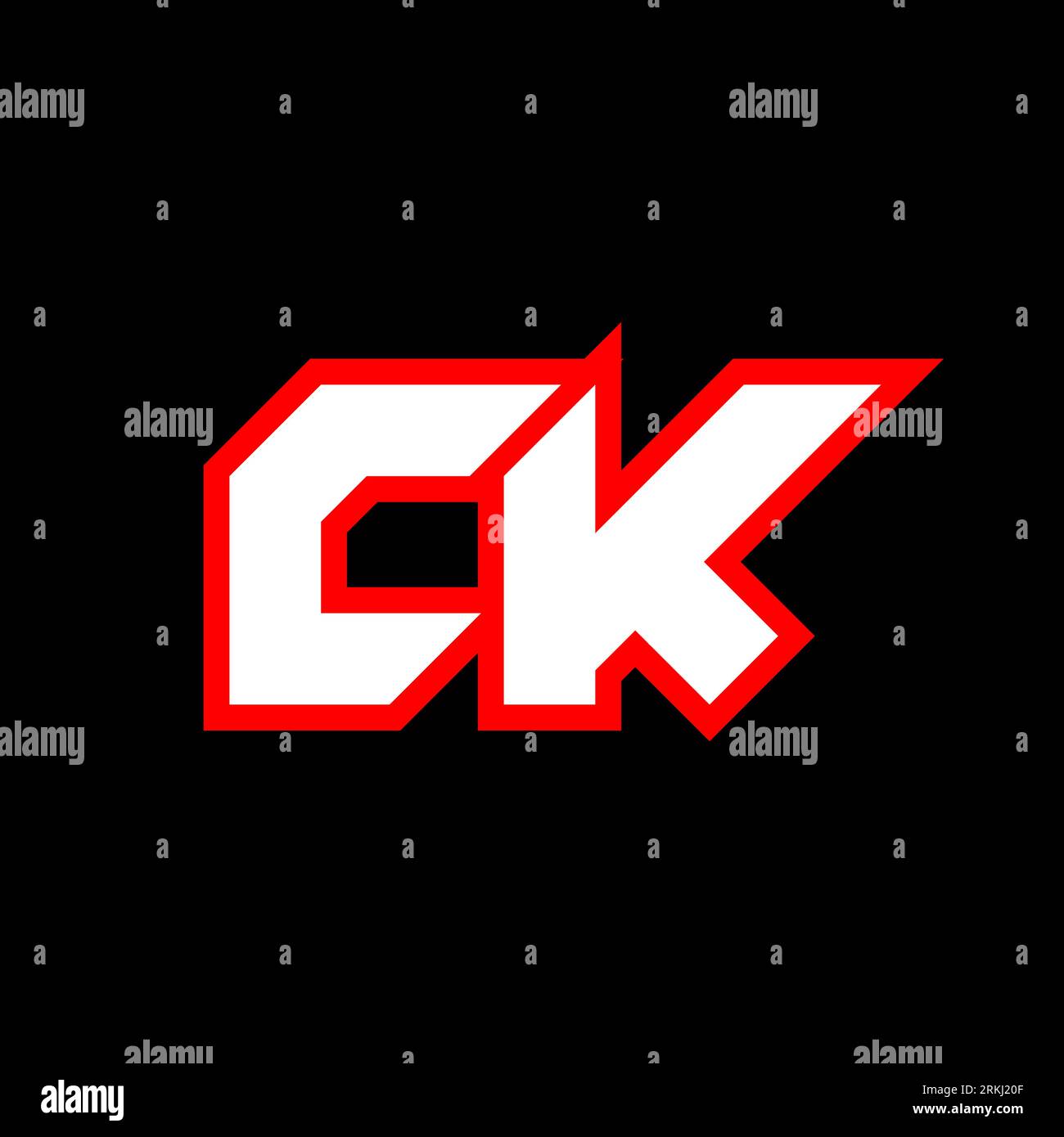 CK logo design, initial CK letter design with sci-fi style. CK logo for ...