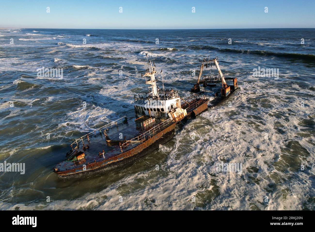 Aerial view of the shipwreck of the Zeila Stock Photo - Alamy