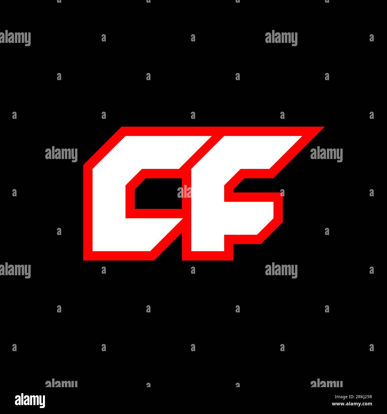 CF logo design, initial CF letter design with sci-fi style. CF logo for ...
