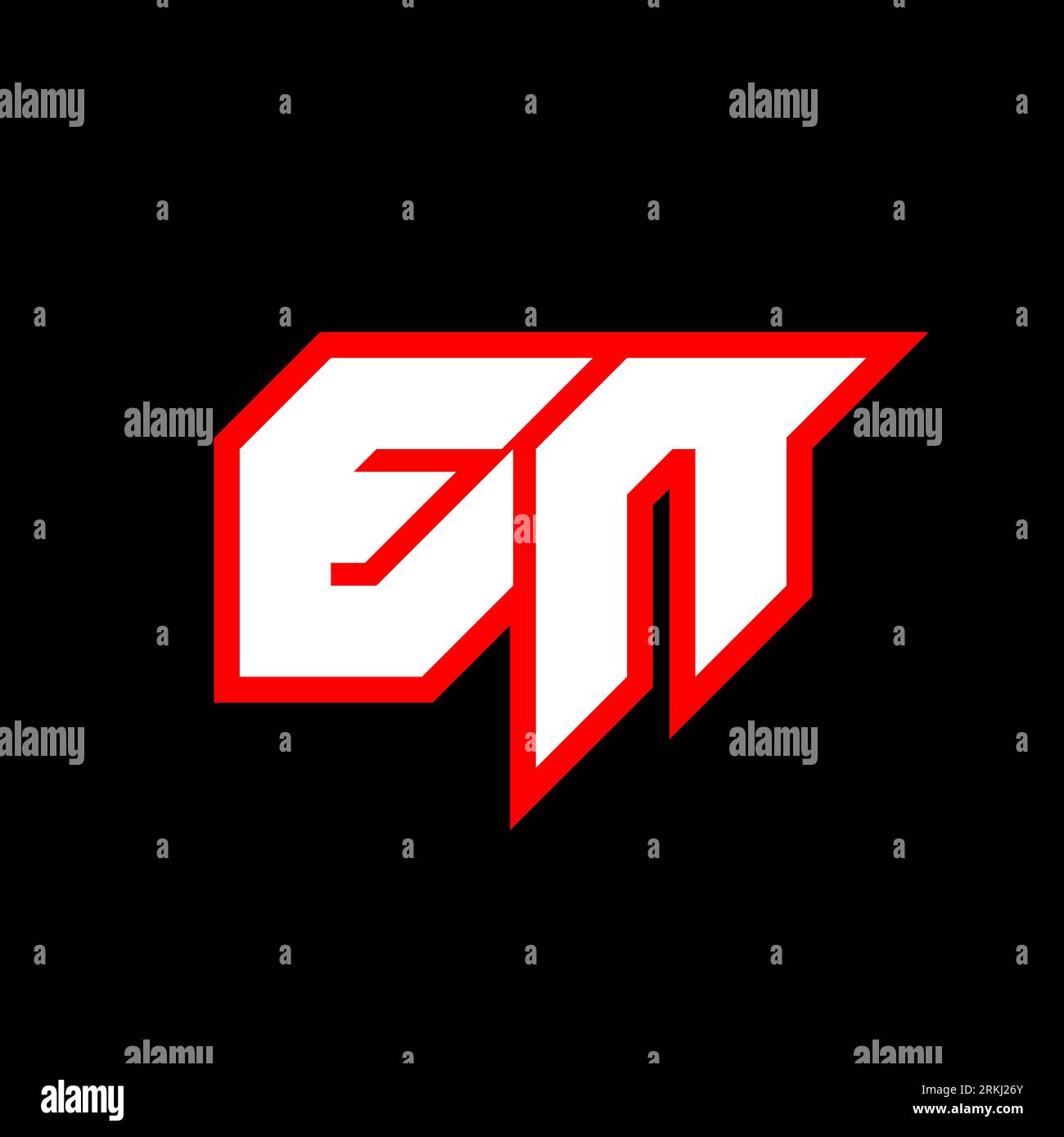 EN logo design, initial EN letter design with sci-fi style. EN logo for ...