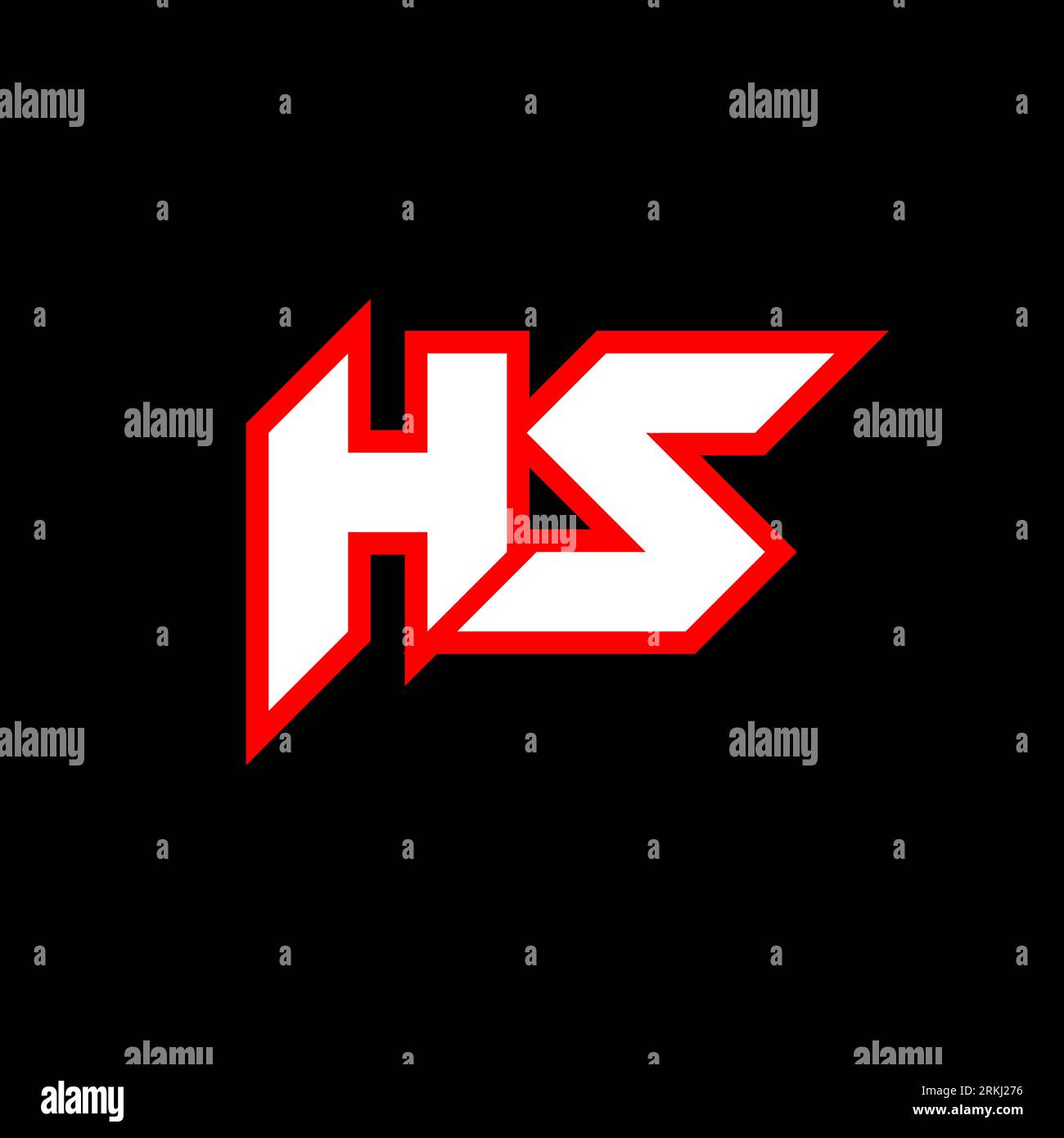 HS logo design, initial HS letter design with sci-fi style. HS logo for ...