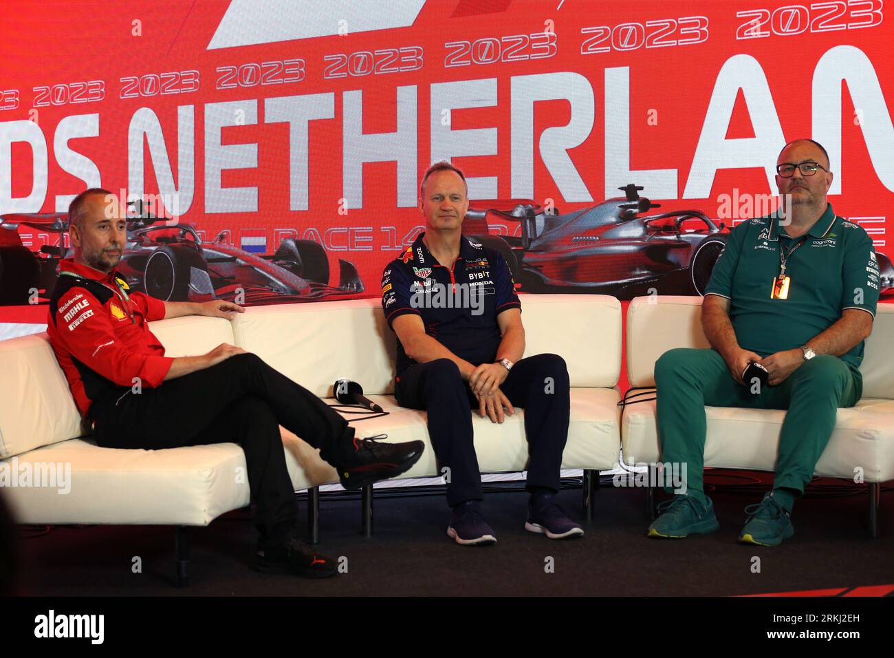 Zandvoort, Netherlands. 25th Aug, 2023. (L to R): Enrico Cardile (ITA ...