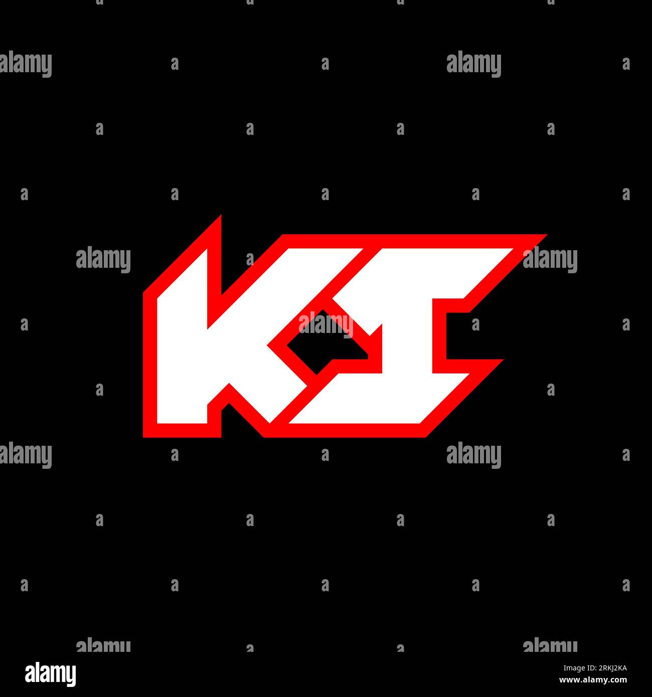 KI logo design, initial KI letter design with sci-fi style. KI logo for ...