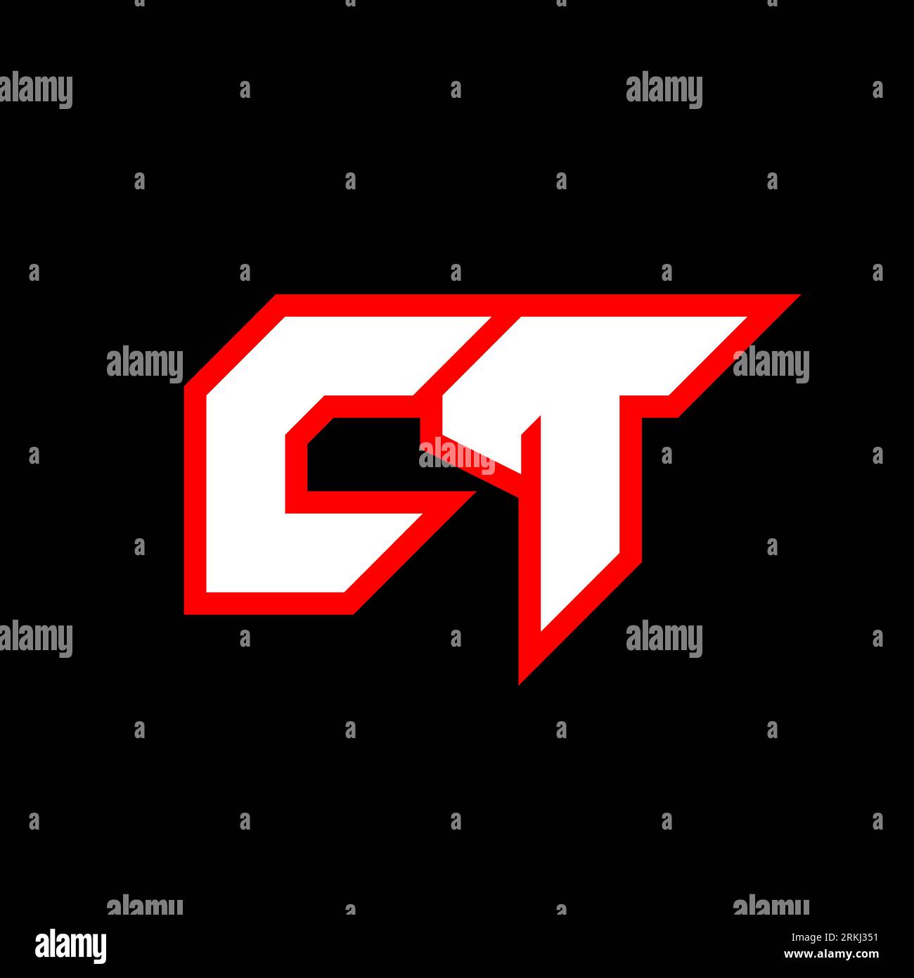 CT logo design, initial CT letter design with sci-fi style. CT logo for ...