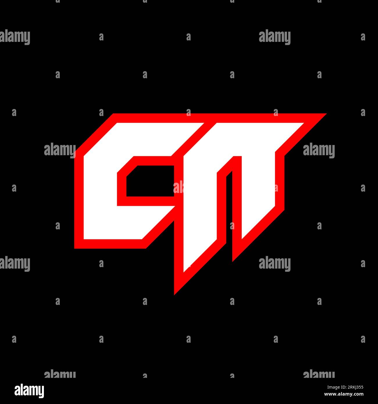 CN logo design, initial CN letter design with sci-fi style. CN logo for ...
