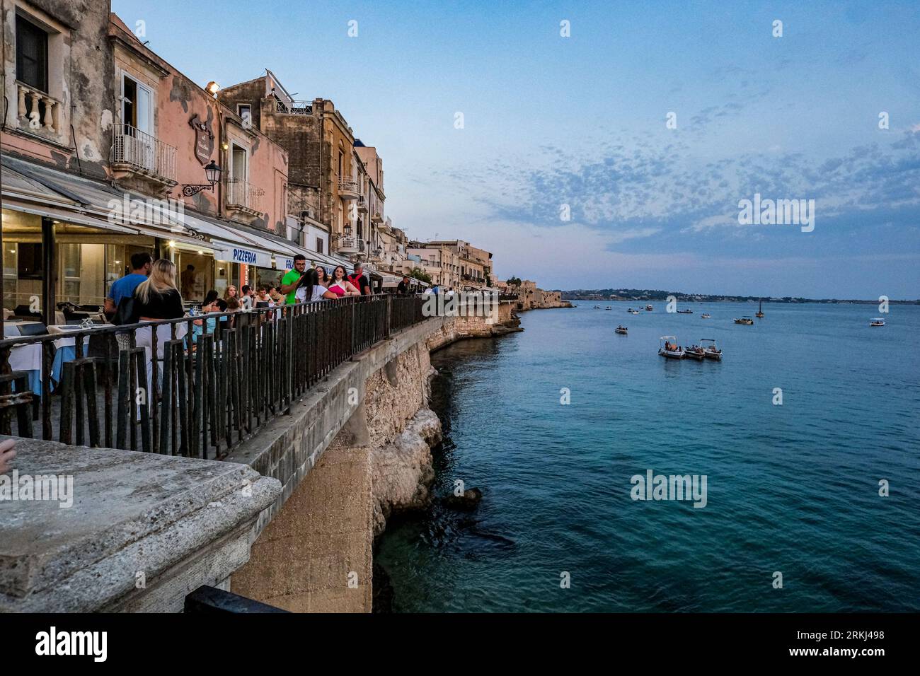 Generic view of the waterfront of Ortigia, Syracuse Stock Photo - Alamy