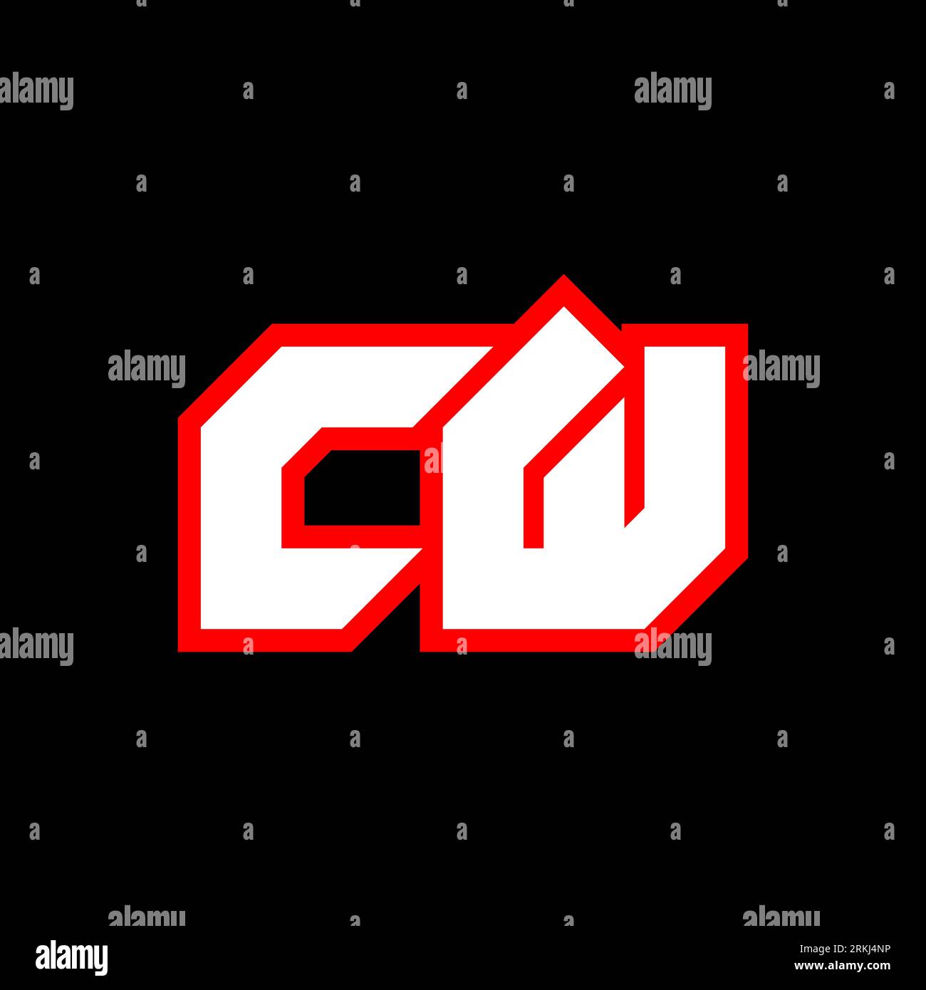 CW logo design, initial CW letter design with sci-fi style. CW logo for ...