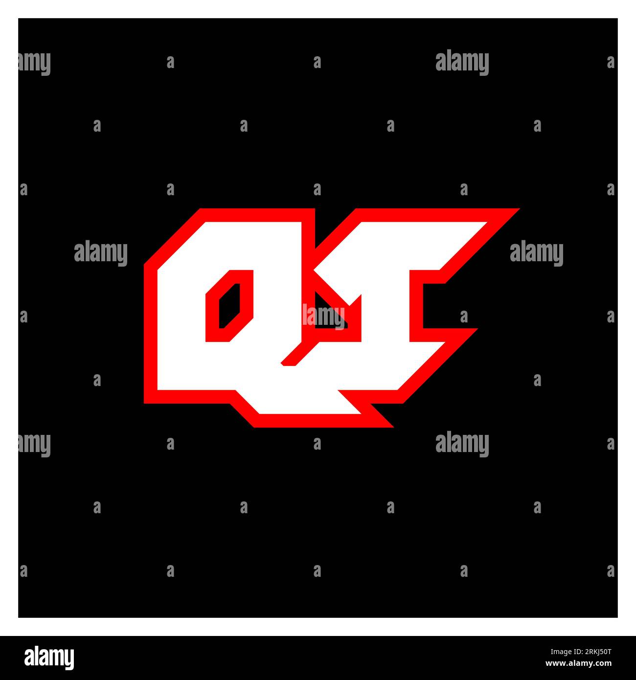 QI logo design, initial QI letter design with sci-fi style. QI logo for ...