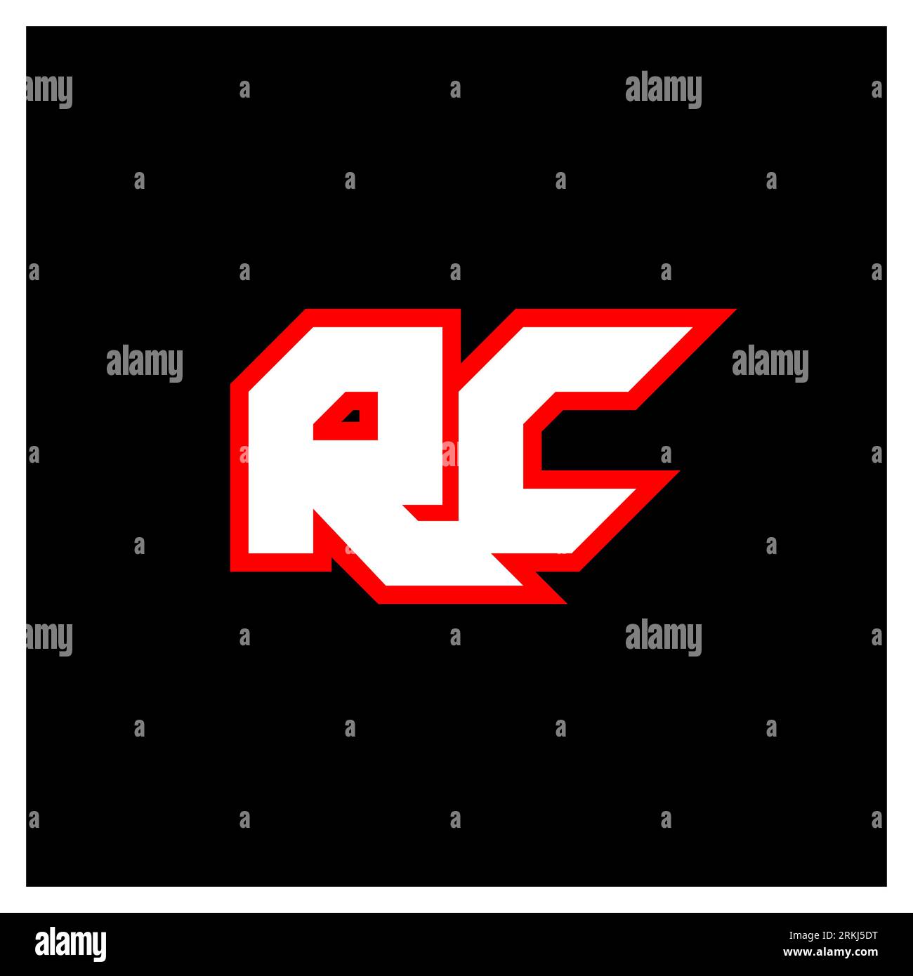 RC logo design, initial RC letter design with sci-fi style. RC logo for game, esport, Technology ...