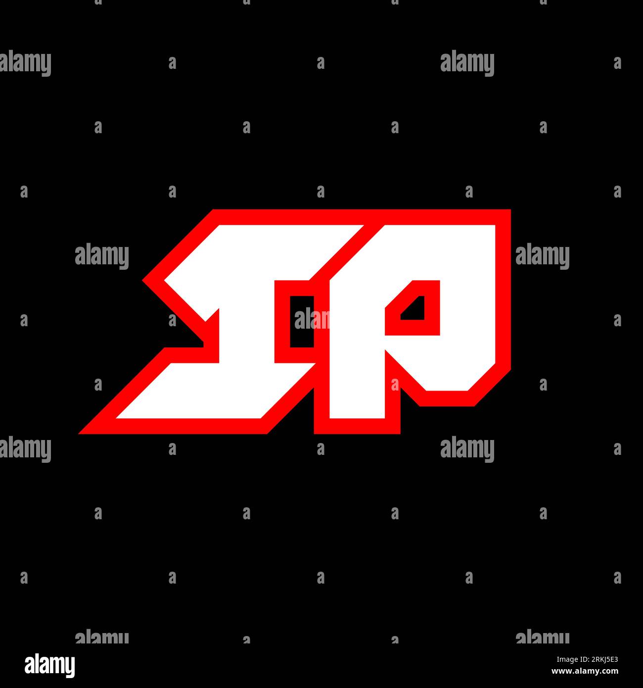 IP logo design, initial IP letter design with sci-fi style. IP logo for ...