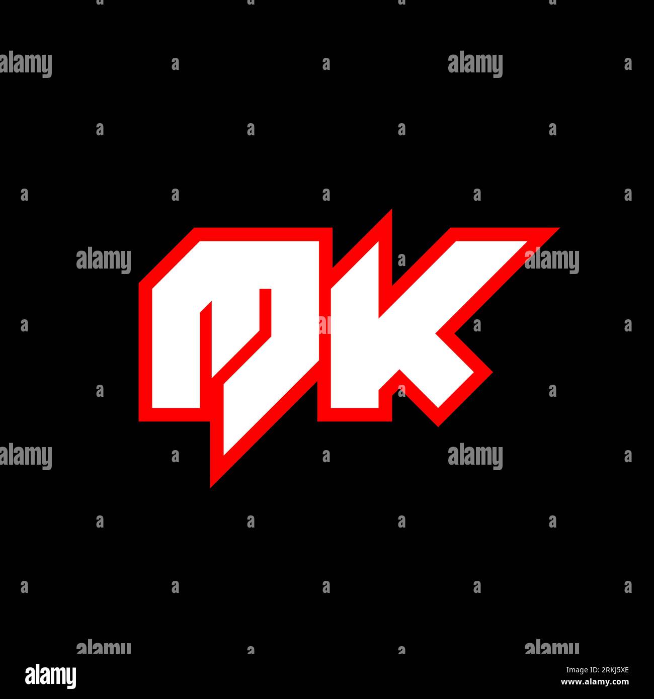 MK logo design, initial MK letter design with sci-fi style. MK logo for ...
