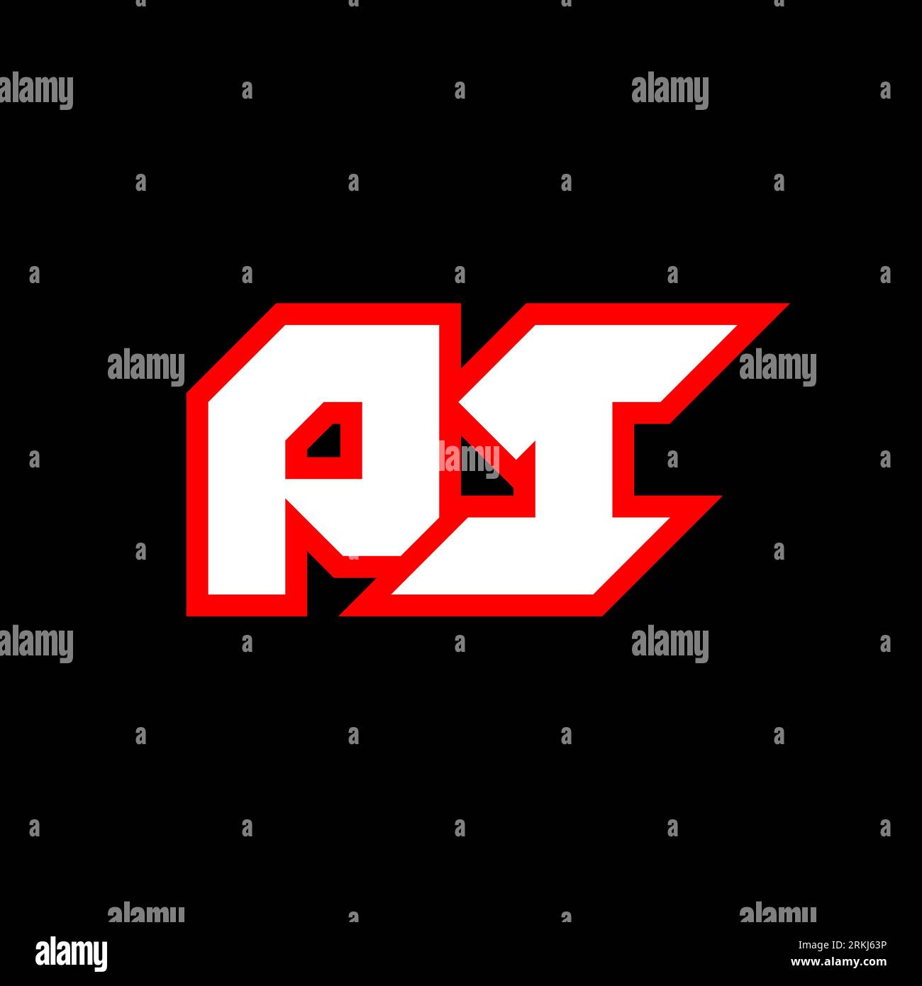 PI logo design, initial PI letter design with sci-fi style. PI logo for ...